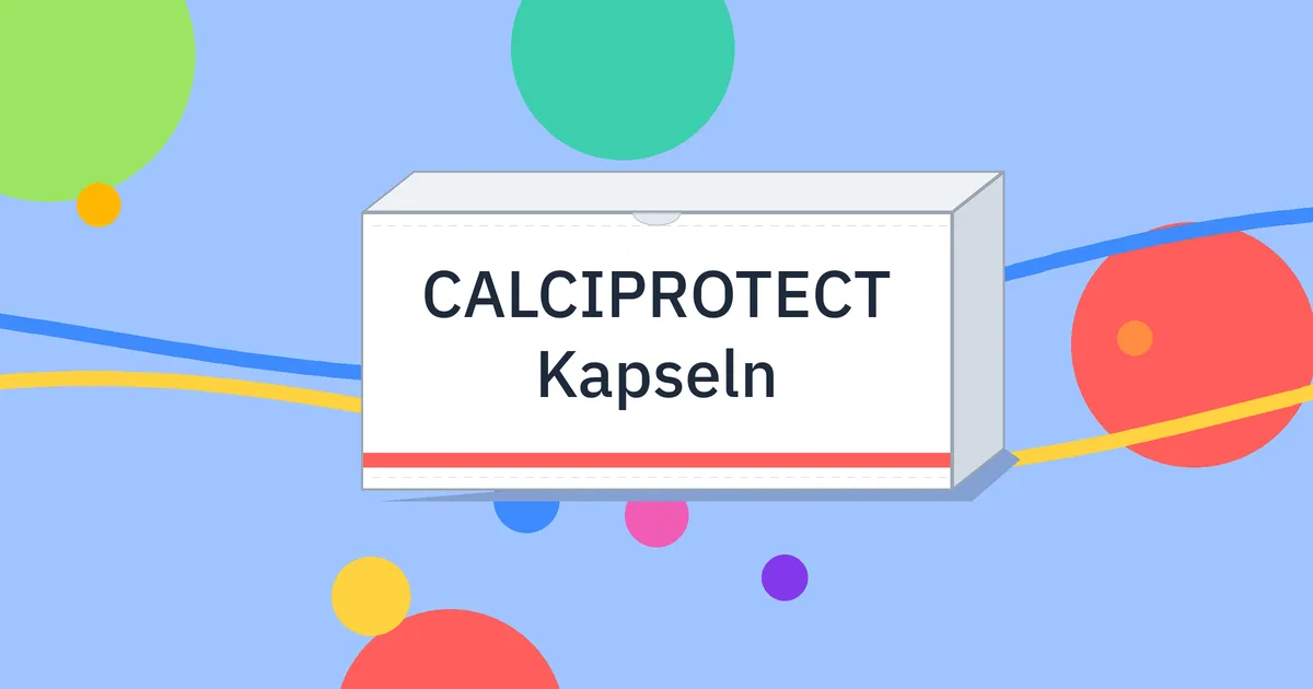 Symbolbild: Packung mit der Aufschrift CALCIPROTECT Kapseln (PZN 04262317) – Verfügbarkeit und Bezug in Apotheken in Frankfurt am Main