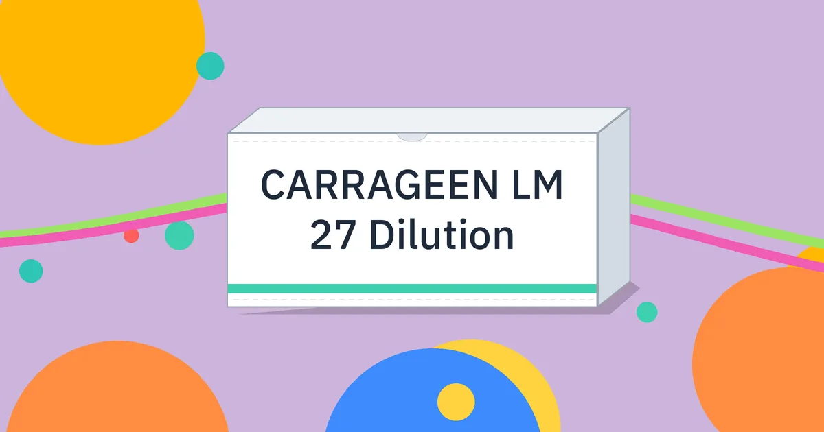 Symbolbild: Packung mit der Aufschrift CARRAGEEN LM 27 Dilution (PZN 13431210) – Verfügbarkeit und Bezug in Apotheken in Frankfurt am Main