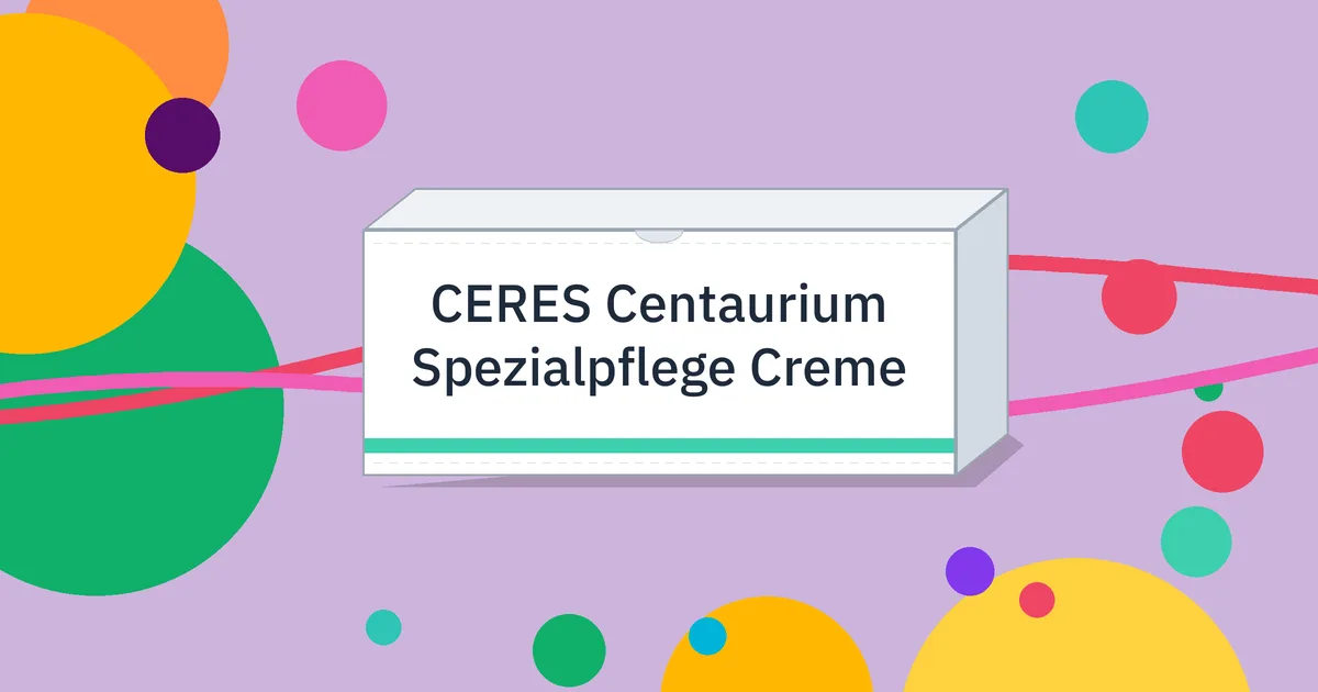 Symbolbild: Packung mit der Aufschrift CERES Centaurium Spezialpflege Creme (PZN 18673136) – Verfügbarkeit und Bezug in Apotheken in Frankfurt am Main