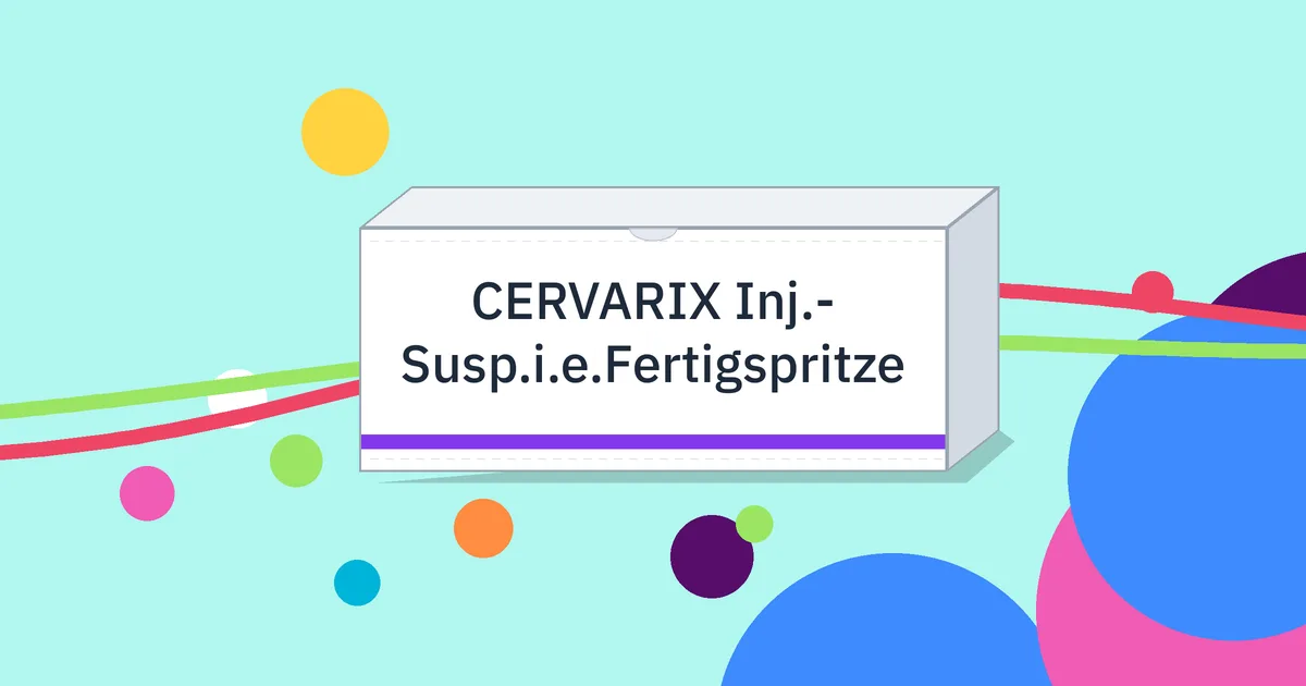 Symbolbild: Packung mit der Aufschrift CERVARIX Inj.-Susp.i.e.Fertigspritze (PZN 01467183) – Verfügbarkeit und Bezug in Apotheken in Frankfurt am Main