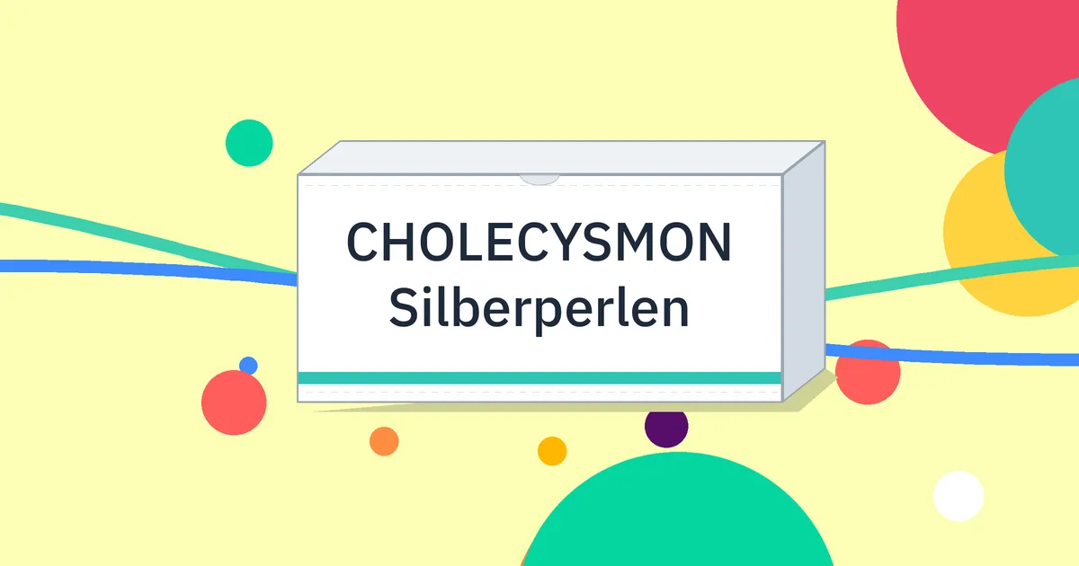 Symbolbild: Packung mit der Aufschrift CHOLECYSMON Silberperlen (PZN 01217919) – Verfügbarkeit und Bezug in Apotheken in Frankfurt am Main