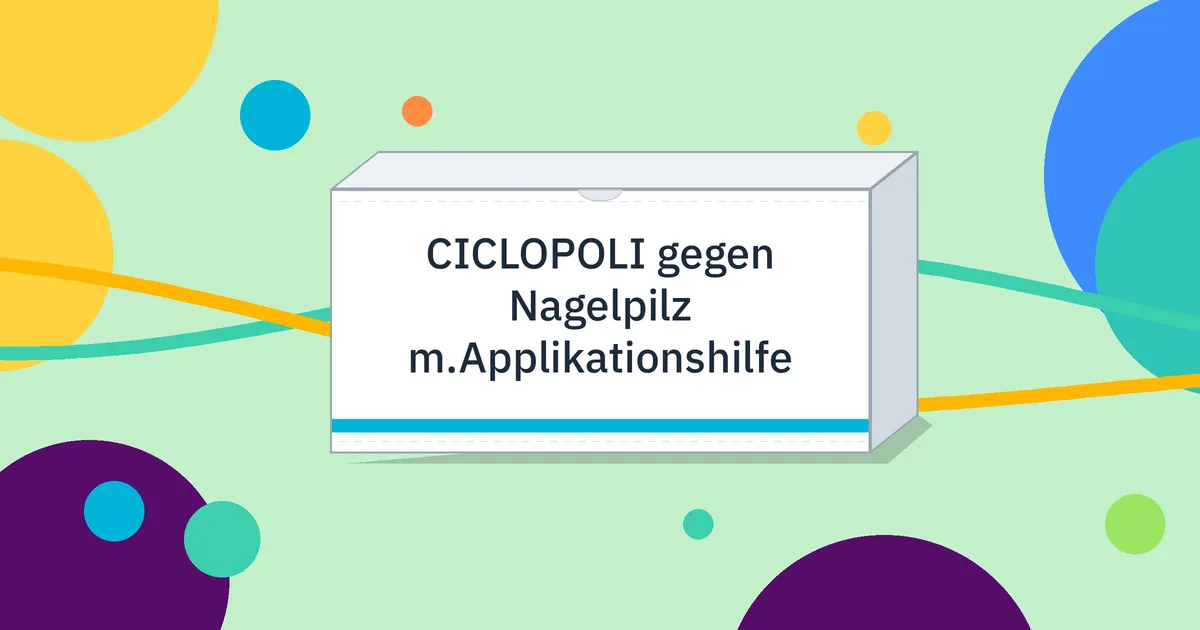 Symbolbild: Packung mit der Aufschrift CICLOPOLI gegen Nagelpilz m.Applikationshilfe (PZN 02247667) – Verfügbarkeit und Bezug in Apotheken in Frankfurt am Main