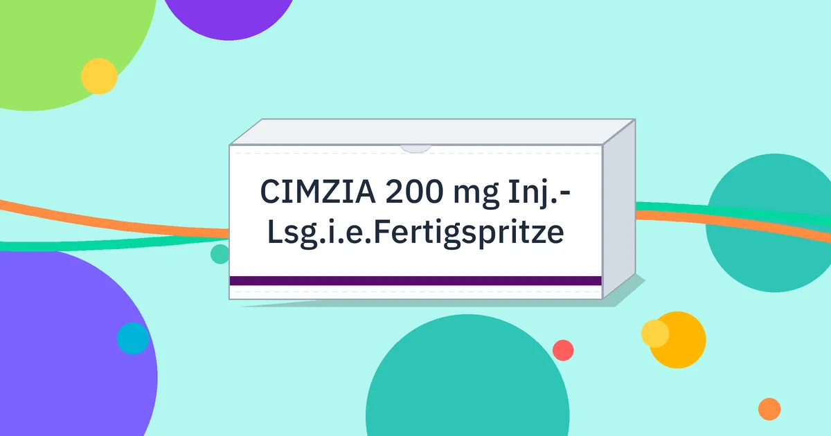Symbolbild: Packung mit der Aufschrift CIMZIA 200 mg Inj.-Lsg.i.e.Fertigspritze (PZN 00996241) – Verfügbarkeit und Bezug in Apotheken in Frankfurt am Main