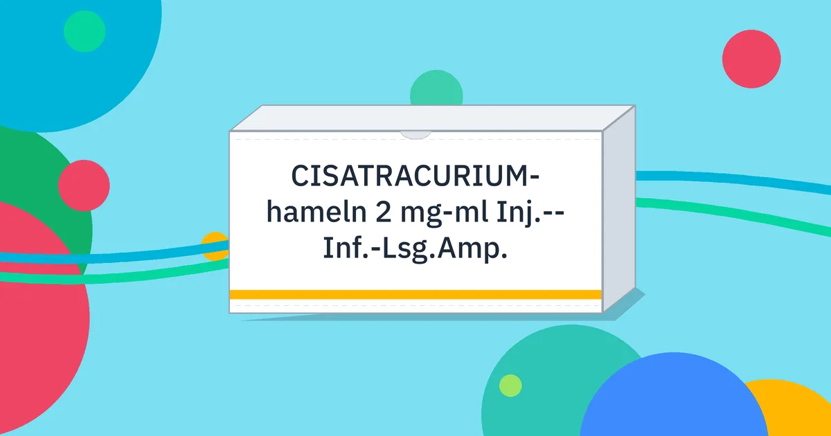 Symbolbild: Packung mit der Aufschrift CISATRACURIUM-hameln 2 mg-ml Inj.--Inf.-Lsg.Amp. (PZN 09266691) – Verfügbarkeit und Bezug in Apotheken in Frankfurt am Main