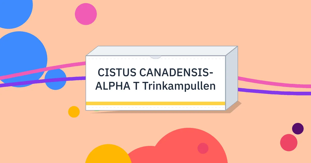 Symbolbild: Packung mit der Aufschrift CISTUS CANADENSIS-ALPHA T Trinkampullen (PZN 10222925) – Verfügbarkeit und Bezug in Apotheken in Frankfurt am Main