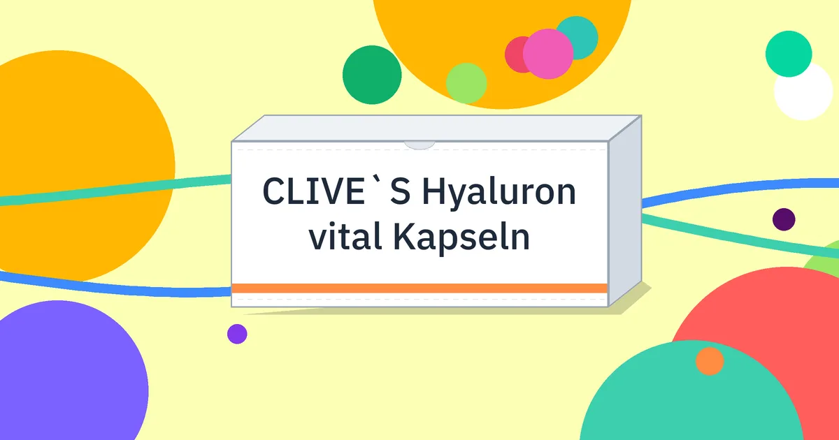 Symbolbild: Packung mit der Aufschrift CLIVE`S Hyaluron vital Kapseln (PZN 13360094) – Verfügbarkeit und Bezug in Apotheken in Frankfurt am Main