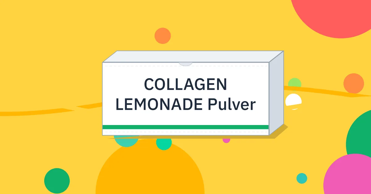 Symbolbild: Packung mit der Aufschrift COLLAGEN LEMONADE Pulver (PZN 19921429) – Verfügbarkeit und Bezug in Apotheken in Frankfurt am Main