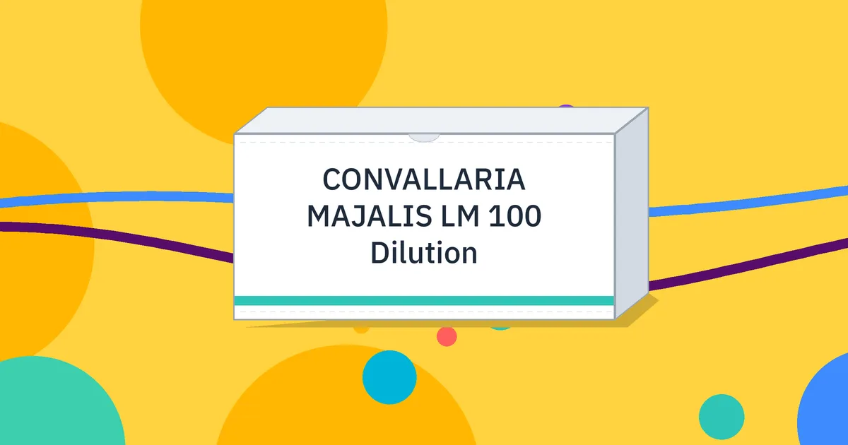 Symbolbild: Packung mit der Aufschrift CONVALLARIA MAJALIS LM 100 Dilution (PZN 12833805) – Verfügbarkeit und Bezug in Apotheken in Frankfurt am Main