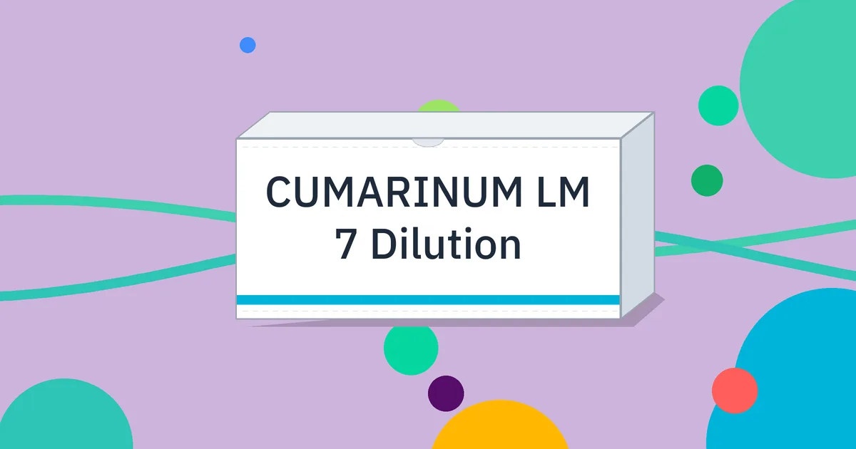 Symbolbild: Packung mit der Aufschrift CUMARINUM LM 7 Dilution (PZN 12836778) – Verfügbarkeit und Bezug in Apotheken in Frankfurt am Main