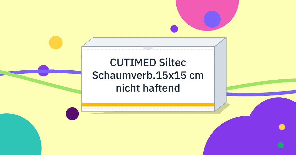 Symbolbild: Packung mit der Aufschrift CUTIMED Siltec Schaumverb.15x15 cm nicht haftend (PZN 14199198) – Verfügbarkeit und Bezug in Apotheken in Frankfurt am Main
