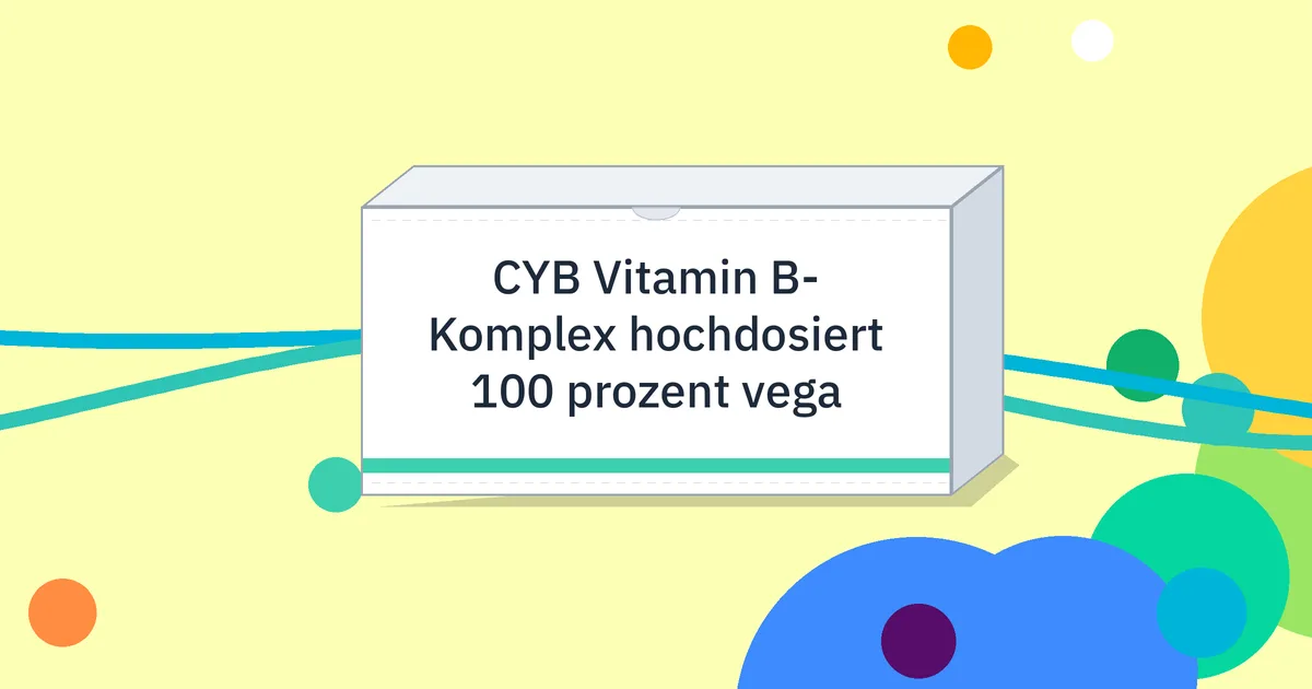 Symbolbild: Packung mit der Aufschrift CYB Vitamin B-Komplex hochdosiert 100 prozent vega (PZN 18492475) – Verfügbarkeit und Bezug in Apotheken in Frankfurt am Main