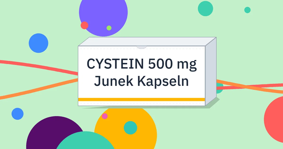 Symbolbild: Packung mit der Aufschrift CYSTEIN 500 mg Junek Kapseln (PZN 00132813) – Verfügbarkeit und Bezug in Apotheken in Frankfurt am Main