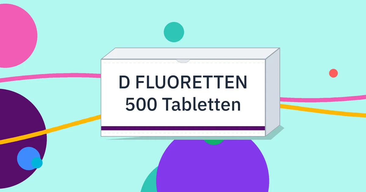 Symbolbild: Packung mit der Aufschrift D FLUORETTEN 500 Tabletten (PZN 01610120) – Verfügbarkeit und Bezug in Apotheken in Frankfurt am Main