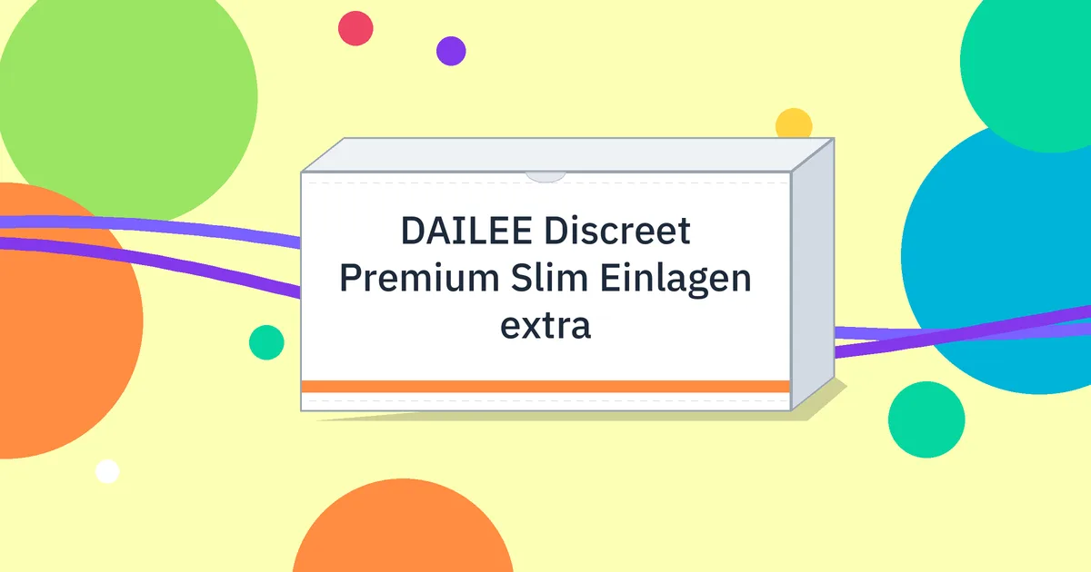 Symbolbild: Packung mit der Aufschrift DAILEE Discreet Premium Slim Einlagen extra (PZN 19397419) – Verfügbarkeit und Bezug in Apotheken in Frankfurt am Main