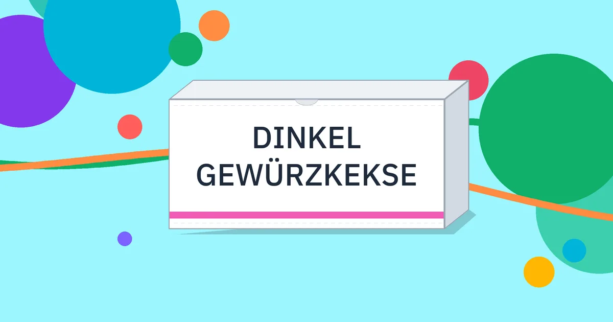 Symbolbild: Packung mit der Aufschrift DINKEL GEWÜRZKEKSE (PZN 16325106) – Verfügbarkeit und Bezug in Apotheken in Frankfurt am Main