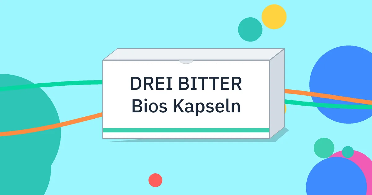 Symbolbild: Packung mit der Aufschrift DREI BITTER Bios Kapseln (PZN 07318515) – Verfügbarkeit und Bezug in Apotheken in Frankfurt am Main