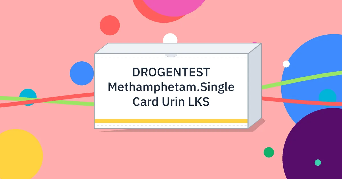 Symbolbild: Packung mit der Aufschrift DROGENTEST Methamphetam.Single Card Urin LKS (PZN 03680981) – Verfügbarkeit und Bezug in Apotheken in Frankfurt am Main