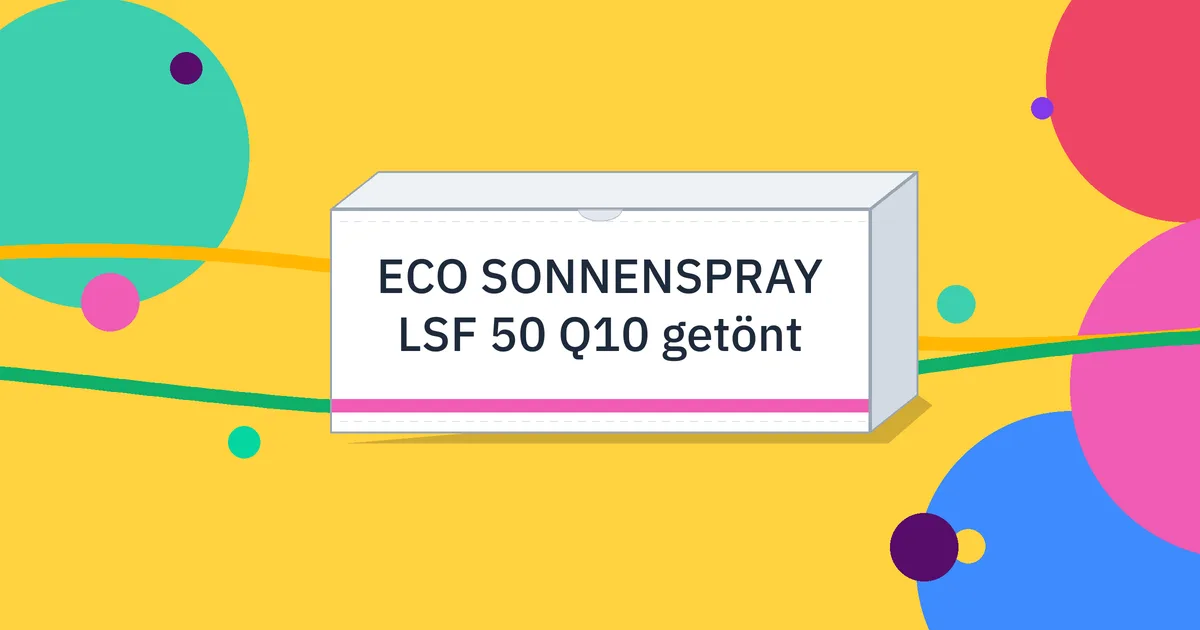 Symbolbild: Packung mit der Aufschrift ECO SONNENSPRAY LSF 50 Q10 getönt (PZN 14037490) – Verfügbarkeit und Bezug in Apotheken in Frankfurt am Main
