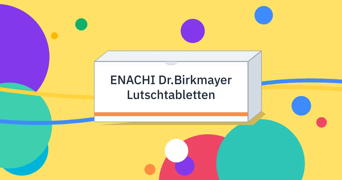 Symbolbild: Packung mit der Aufschrift ENACHI Dr.Birkmayer Lutschtabletten (PZN 04182475) – Verfügbarkeit und Bezug in Apotheken in Frankfurt am Main