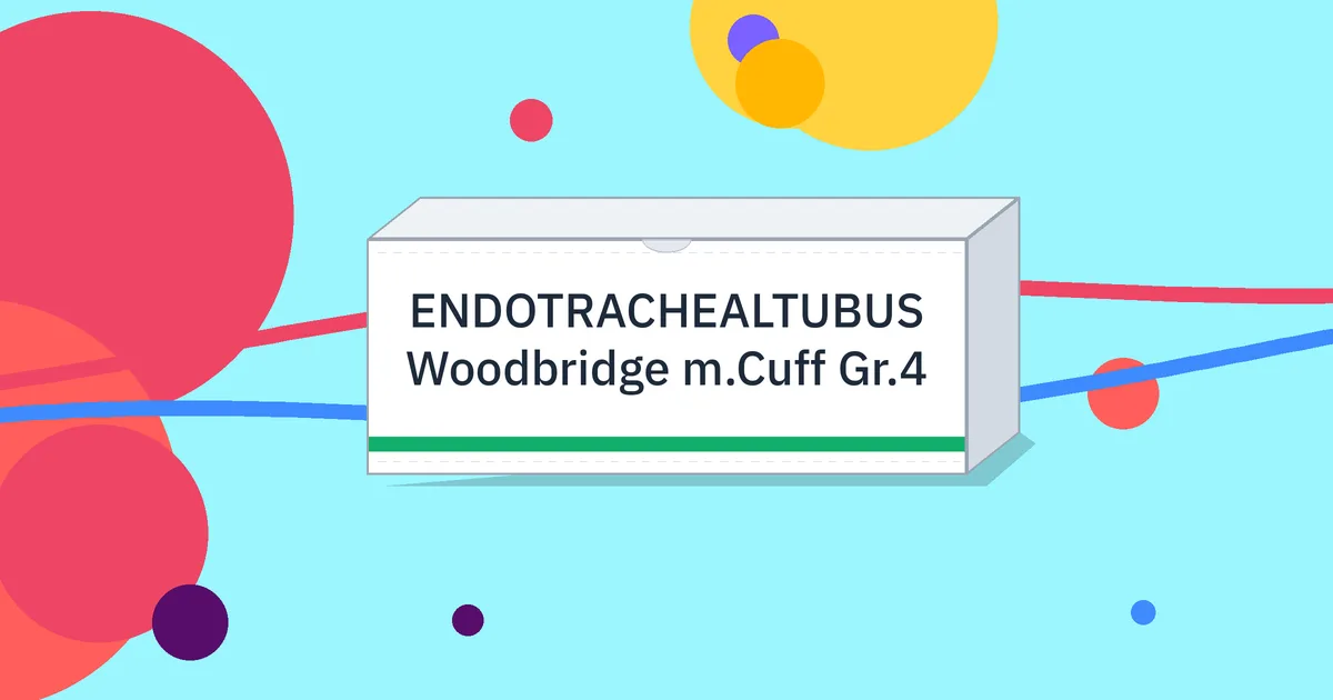 Symbolbild: Packung mit der Aufschrift ENDOTRACHEALTUBUS Woodbridge m.Cuff Gr.4 (PZN 04872375) – Verfügbarkeit und Bezug in Apotheken in Frankfurt am Main