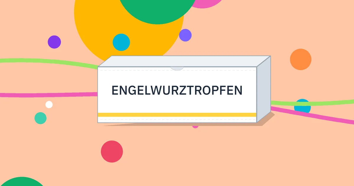 Symbolbild: Packung mit der Aufschrift ENGELWURZTROPFEN (PZN 15191589) – Verfügbarkeit und Bezug in Apotheken in Frankfurt am Main