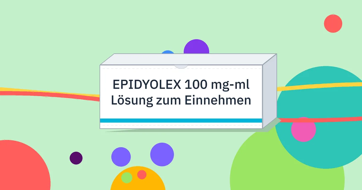 Symbolbild: Packung mit der Aufschrift EPIDYOLEX 100 mg-ml Lösung zum Einnehmen (PZN 15609907) – Verfügbarkeit und Bezug in Apotheken in Frankfurt am Main