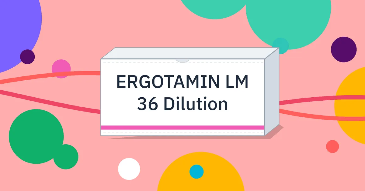 Symbolbild: Packung mit der Aufschrift ERGOTAMIN LM 36 Dilution (PZN 12845091) – Verfügbarkeit und Bezug in Apotheken in Frankfurt am Main