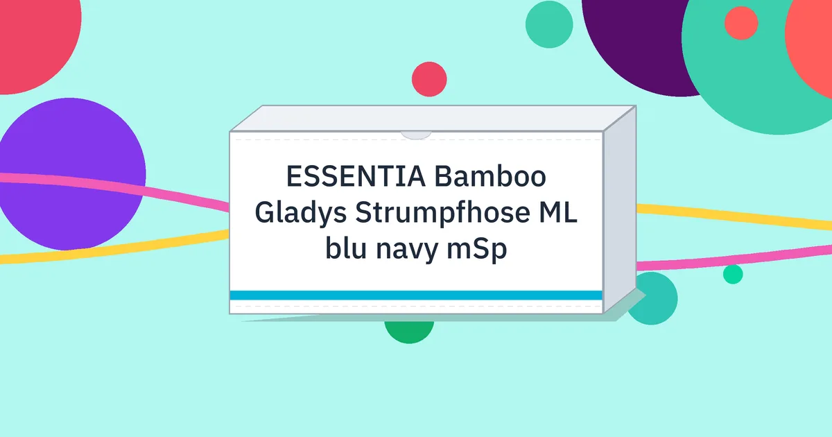 Symbolbild: Packung mit der Aufschrift ESSENTIA Bamboo Gladys Strumpfhose ML blu navy mSp (PZN 19165347) – Verfügbarkeit und Bezug in Apotheken in Frankfurt am Main