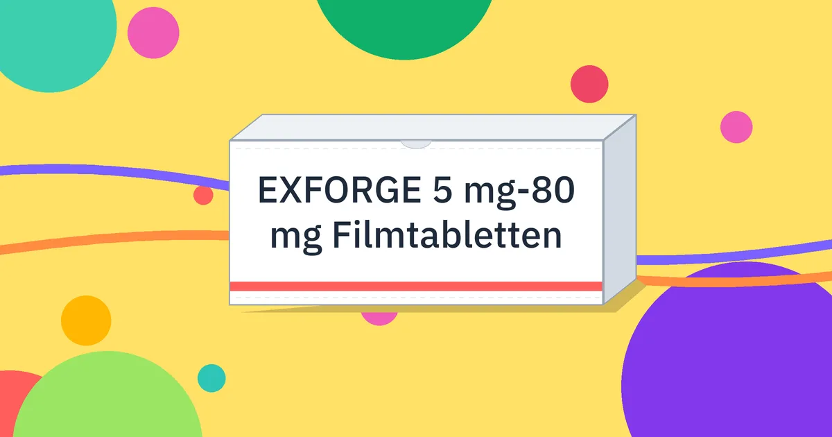 Symbolbild: Packung mit der Aufschrift EXFORGE 5 mg-80 mg Filmtabletten (PZN 00581356) – Verfügbarkeit und Bezug in Apotheken in Frankfurt am Main