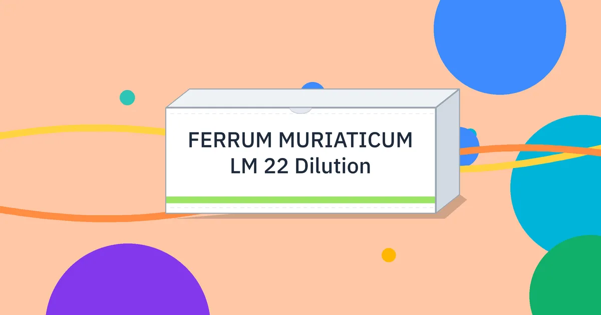 Symbolbild: Packung mit der Aufschrift FERRUM MURIATICUM LM 22 Dilution (PZN 12850867) – Verfügbarkeit und Bezug in Apotheken in Frankfurt am Main