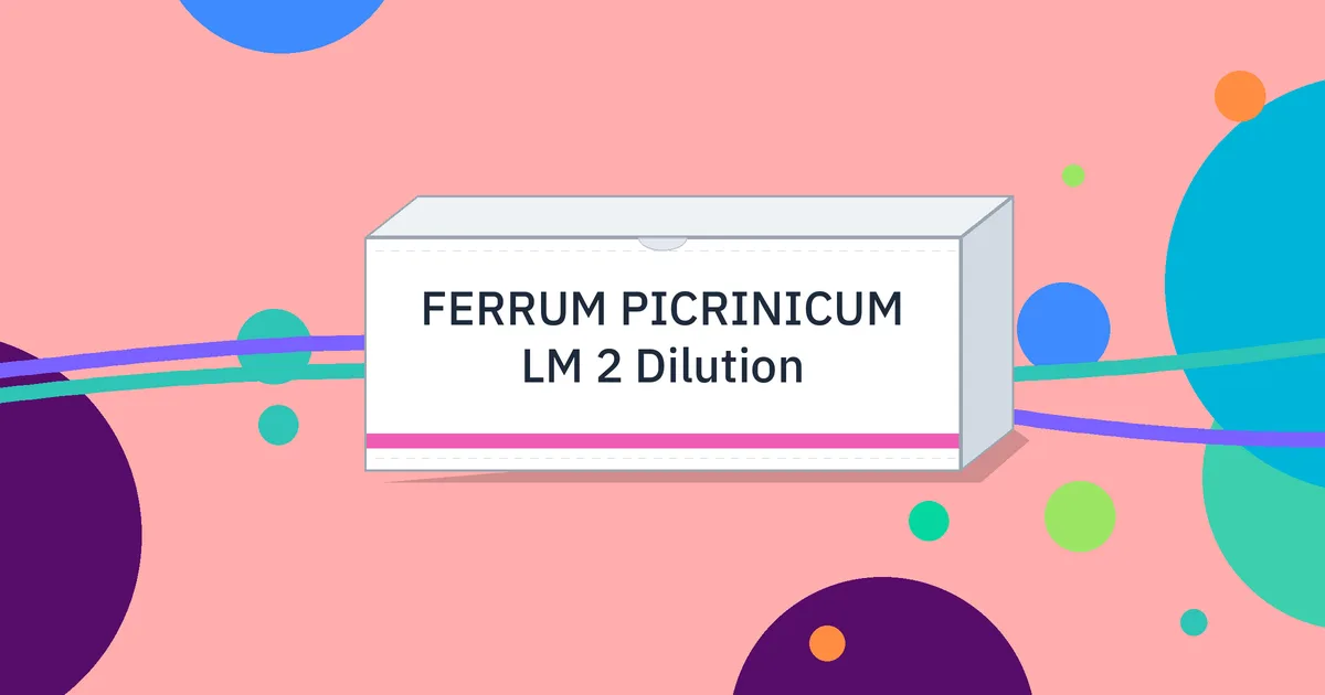 Symbolbild: Packung mit der Aufschrift FERRUM PICRINICUM LM 2 Dilution (PZN 12852441) – Verfügbarkeit und Bezug in Apotheken in Frankfurt am Main