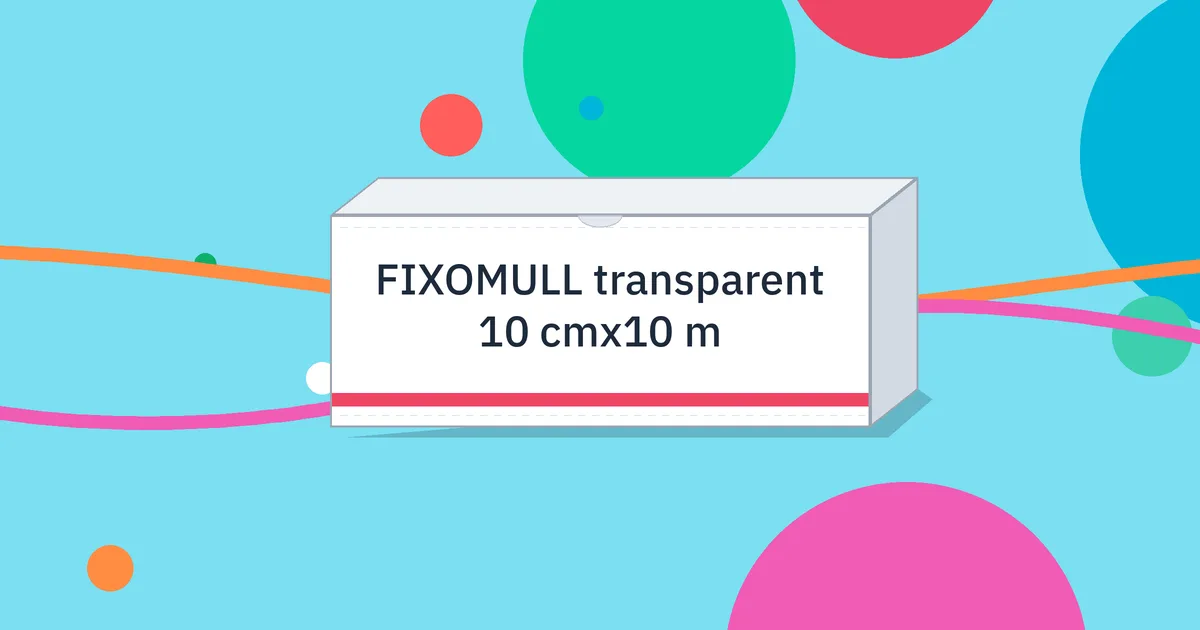 Symbolbild: Packung mit der Aufschrift FIXOMULL transparent 10 cmx10 m (PZN 17200306) – Verfügbarkeit und Bezug in Apotheken in Frankfurt am Main