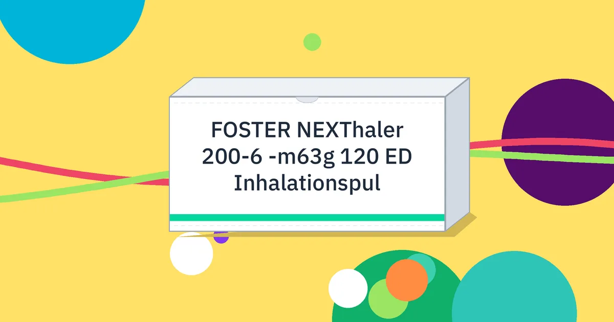 Symbolbild: Packung mit der Aufschrift FOSTER NEXThaler 200-6 -m63g 120 ED Inhalationspul (PZN 18762035) – Verfügbarkeit und Bezug in Apotheken in Frankfurt am Main