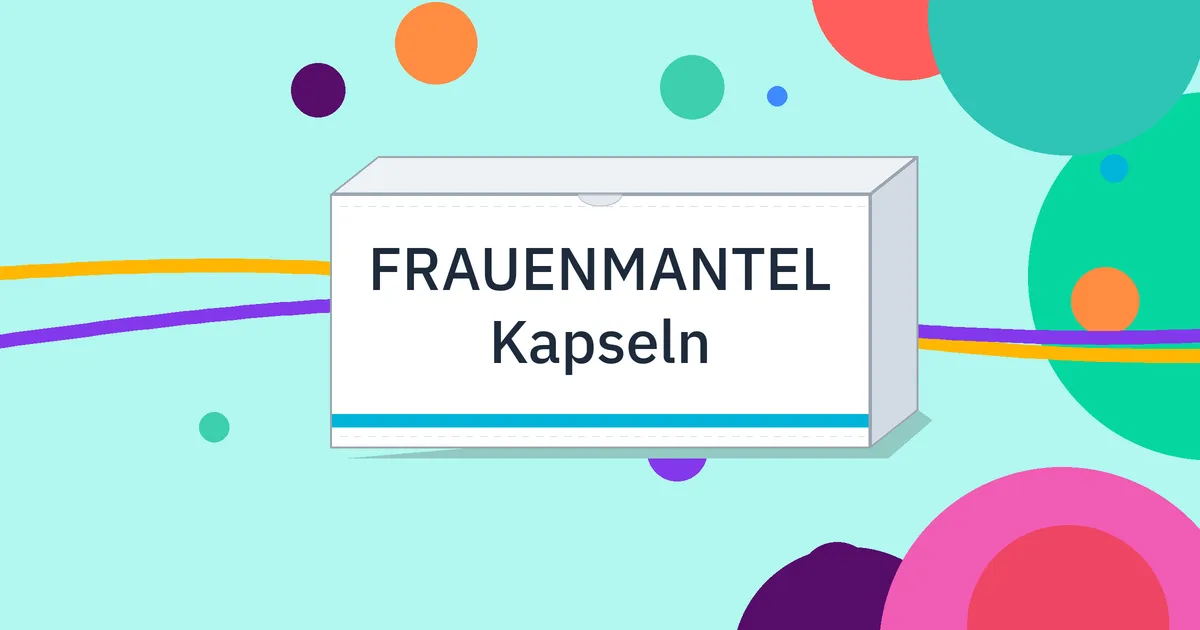 Symbolbild: Packung mit der Aufschrift FRAUENMANTEL Kapseln (PZN 20851622) – Verfügbarkeit und Bezug in Apotheken in Frankfurt am Main