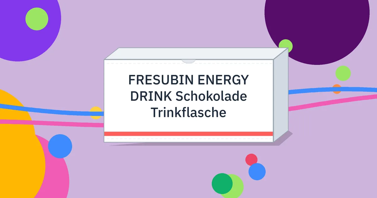 Symbolbild: Packung mit der Aufschrift FRESUBIN ENERGY DRINK Schokolade Trinkflasche (PZN 03692731) – Verfügbarkeit und Bezug in Apotheken in Frankfurt am Main