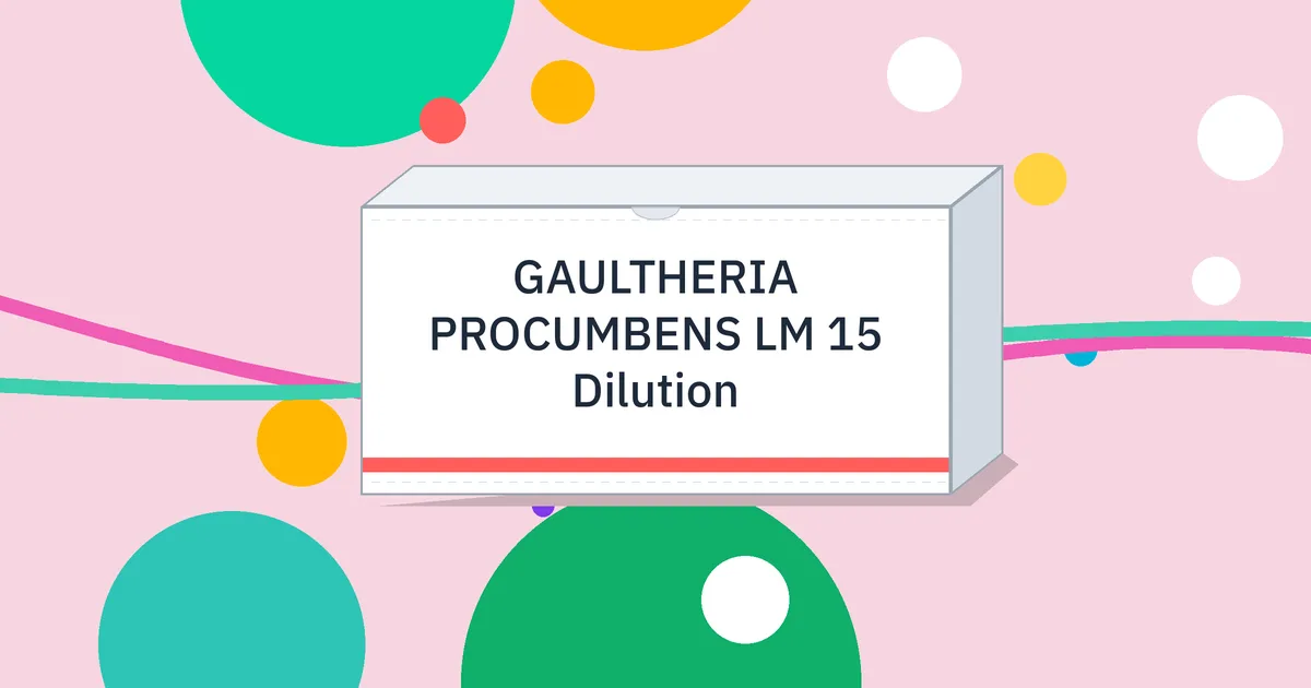 Symbolbild: Packung mit der Aufschrift GAULTHERIA PROCUMBENS LM 15 Dilution (PZN 13499001) – Verfügbarkeit und Bezug in Apotheken in Frankfurt am Main
