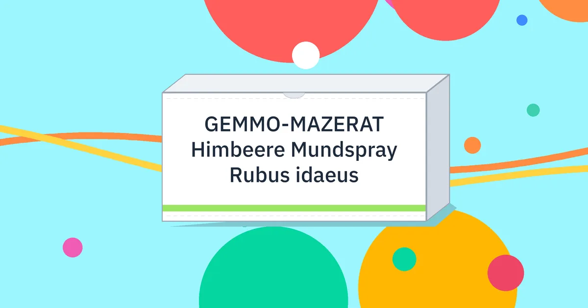 Symbolbild: Packung mit der Aufschrift GEMMO-MAZERAT Himbeere Mundspray Rubus idaeus (PZN 19842351) – Verfügbarkeit und Bezug in Apotheken in Frankfurt am Main