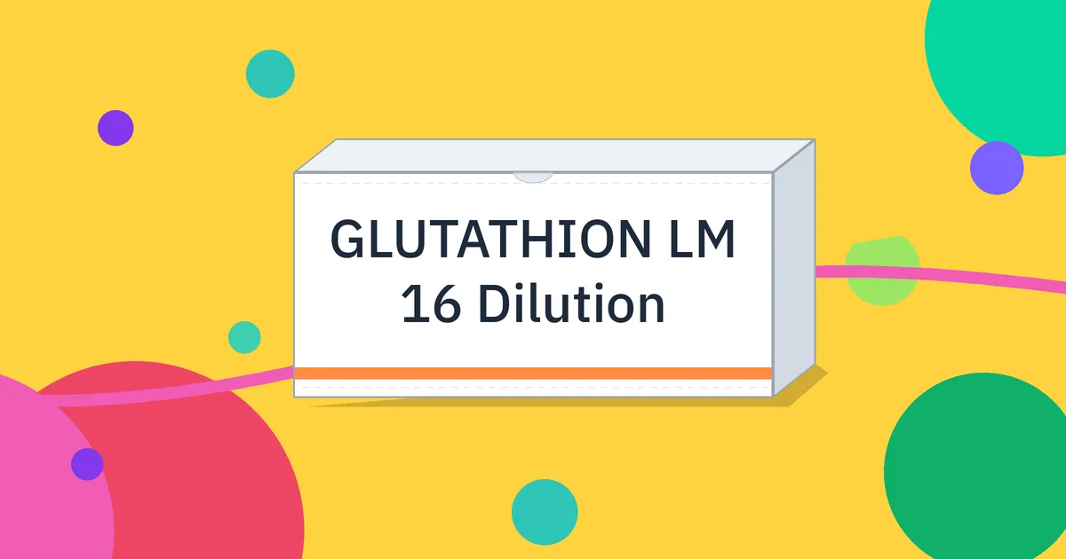 Symbolbild: Packung mit der Aufschrift GLUTATHION LM 16 Dilution (PZN 12879919) – Verfügbarkeit und Bezug in Apotheken in Frankfurt am Main