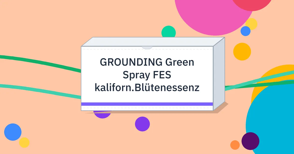 Symbolbild: Packung mit der Aufschrift GROUNDING Green Spray FES kaliforn.Blütenessenz (PZN 18810188) – Verfügbarkeit und Bezug in Apotheken in Frankfurt am Main