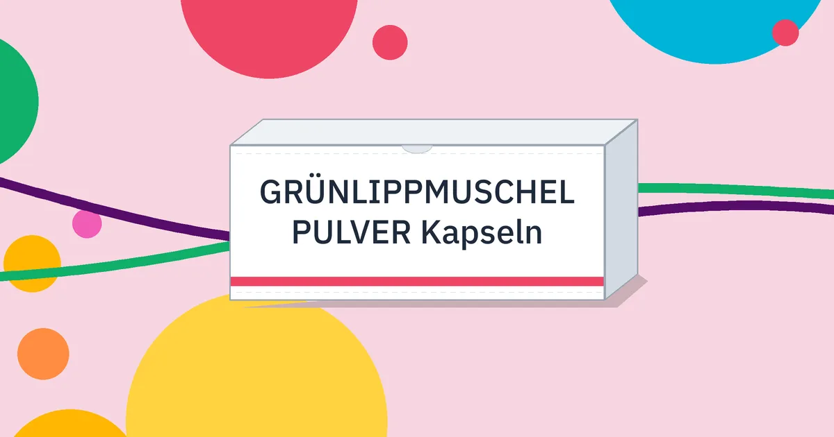 Symbolbild: Packung mit der Aufschrift GRÜNLIPPMUSCHEL PULVER Kapseln (PZN 05386027) – Verfügbarkeit und Bezug in Apotheken in Frankfurt am Main