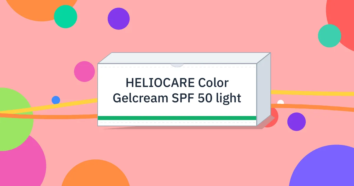 Symbolbild: Packung mit der Aufschrift HELIOCARE Color Gelcream SPF 50 light (PZN 02088453) – Verfügbarkeit und Bezug in Apotheken in Frankfurt am Main