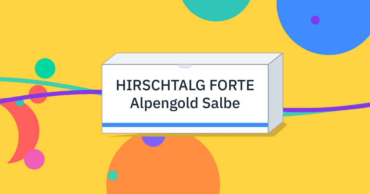 Symbolbild: Packung mit der Aufschrift HIRSCHTALG FORTE Alpengold Salbe (PZN 12561198) – Verfügbarkeit und Bezug in Apotheken in Frankfurt am Main