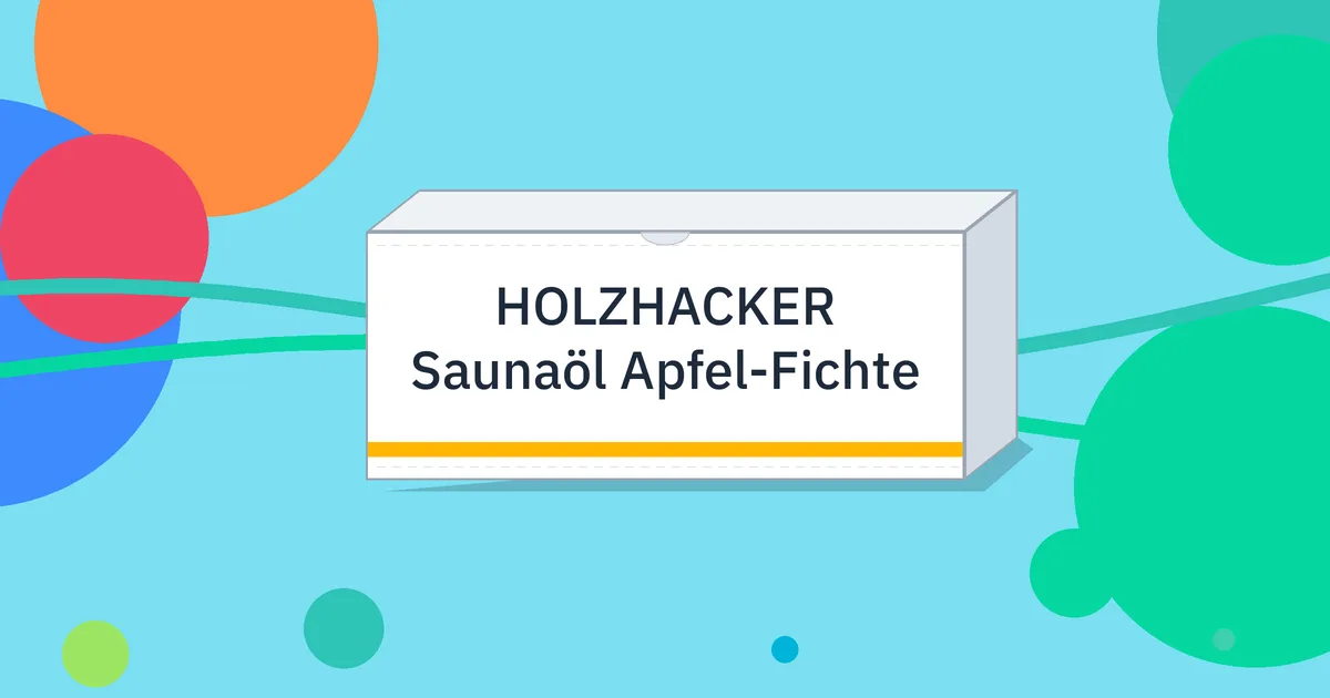 Symbolbild: Packung mit der Aufschrift HOLZHACKER Saunaöl Apfel-Fichte (PZN 20892851) – Verfügbarkeit und Bezug in Apotheken in Frankfurt am Main