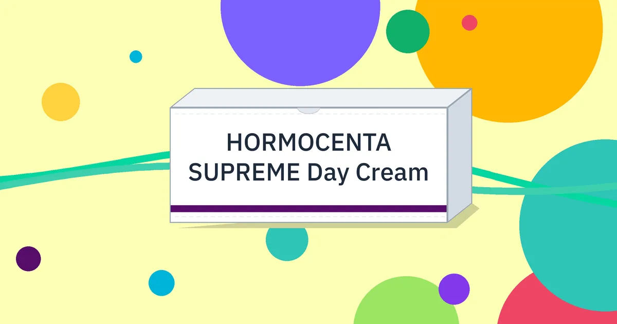 Symbolbild: Packung mit der Aufschrift HORMOCENTA SUPREME Day Cream (PZN 15240537) – Verfügbarkeit und Bezug in Apotheken in Frankfurt am Main