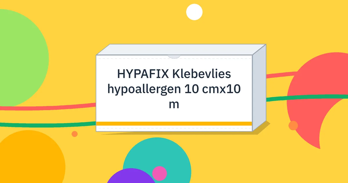Symbolbild: Packung mit der Aufschrift HYPAFIX Klebevlies hypoallergen 10 cmx10 m (PZN 19347692) – Verfügbarkeit und Bezug in Apotheken in Frankfurt am Main