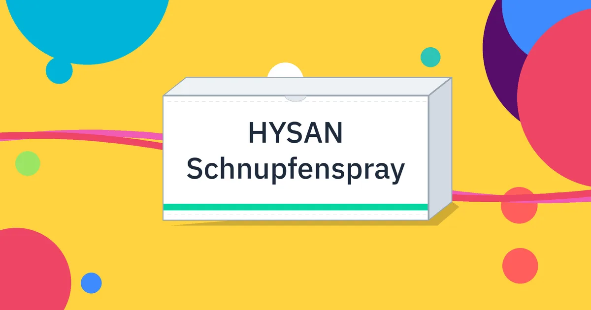 Symbolbild: Packung mit der Aufschrift HYSAN Schnupfenspray (PZN 06587271) – Verfügbarkeit und Bezug in Apotheken in Frankfurt am Main