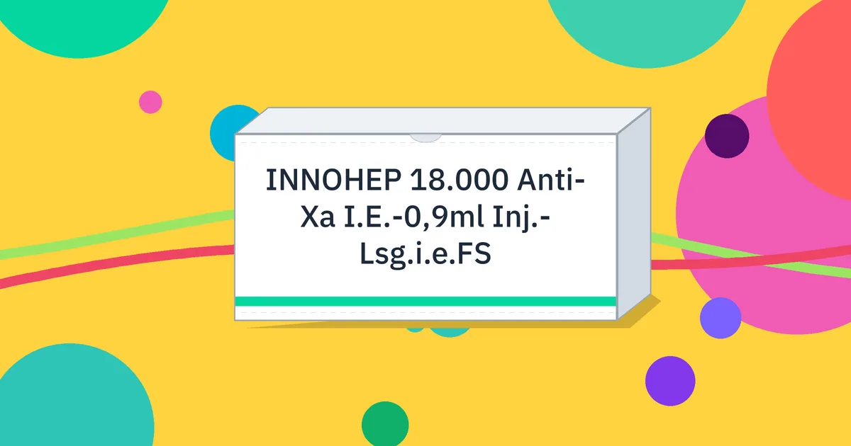 Symbolbild: Packung mit der Aufschrift INNOHEP 18.000 Anti-Xa I.E.-0,9ml Inj.-Lsg.i.e.FS (PZN 14023022) – Verfügbarkeit und Bezug in Apotheken in Frankfurt am Main