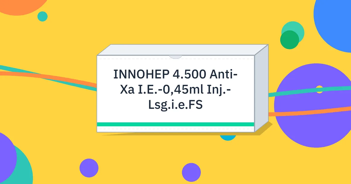 Symbolbild: Packung mit der Aufschrift INNOHEP 4.500 Anti-Xa I.E.-0,45ml Inj.-Lsg.i.e.FS (PZN 18883247) – Verfügbarkeit und Bezug in Apotheken in Frankfurt am Main