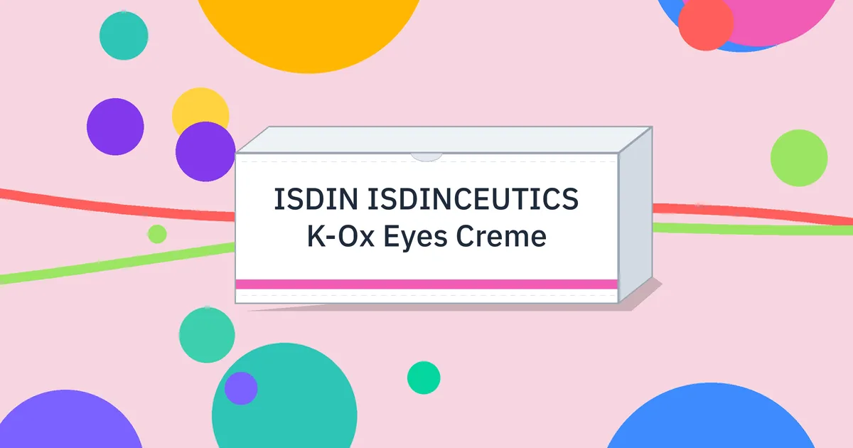 Symbolbild: Packung mit der Aufschrift ISDIN ISDINCEUTICS K-Ox Eyes Creme (PZN 14349580) – Verfügbarkeit und Bezug in Apotheken in Frankfurt am Main