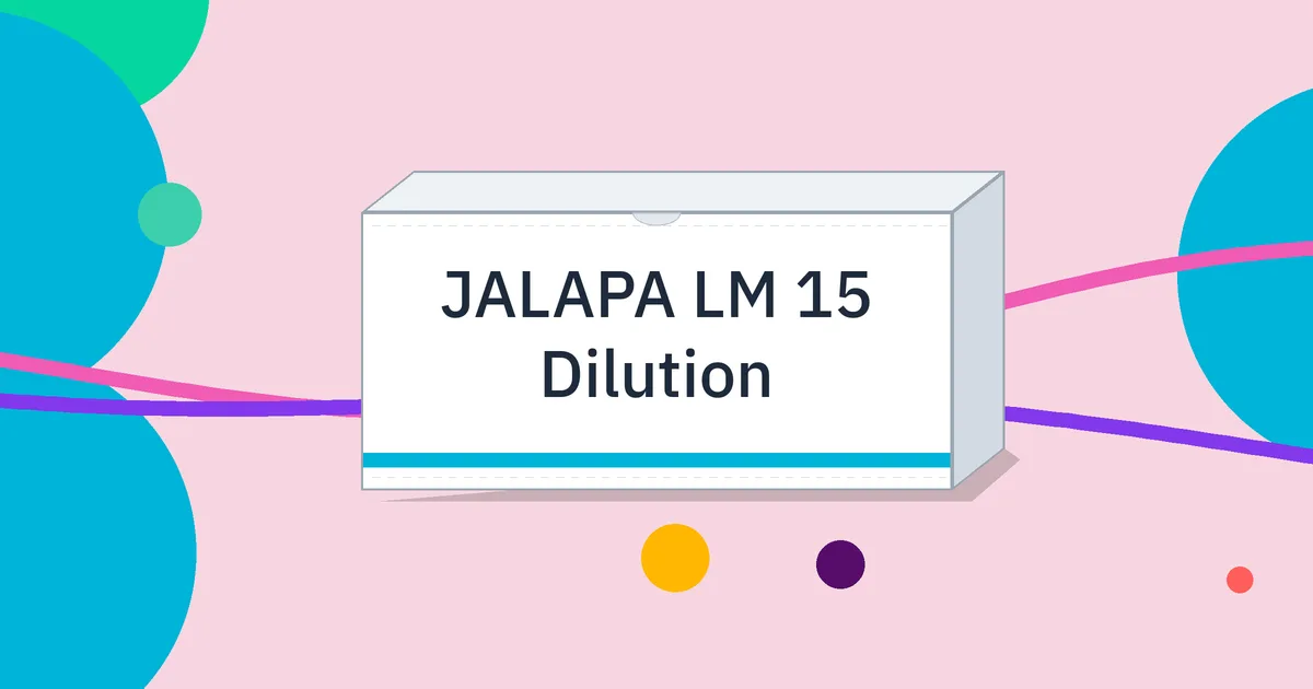 Symbolbild: Packung mit der Aufschrift JALAPA LM 15 Dilution (PZN 13561898) – Verfügbarkeit und Bezug in Apotheken in Frankfurt am Main